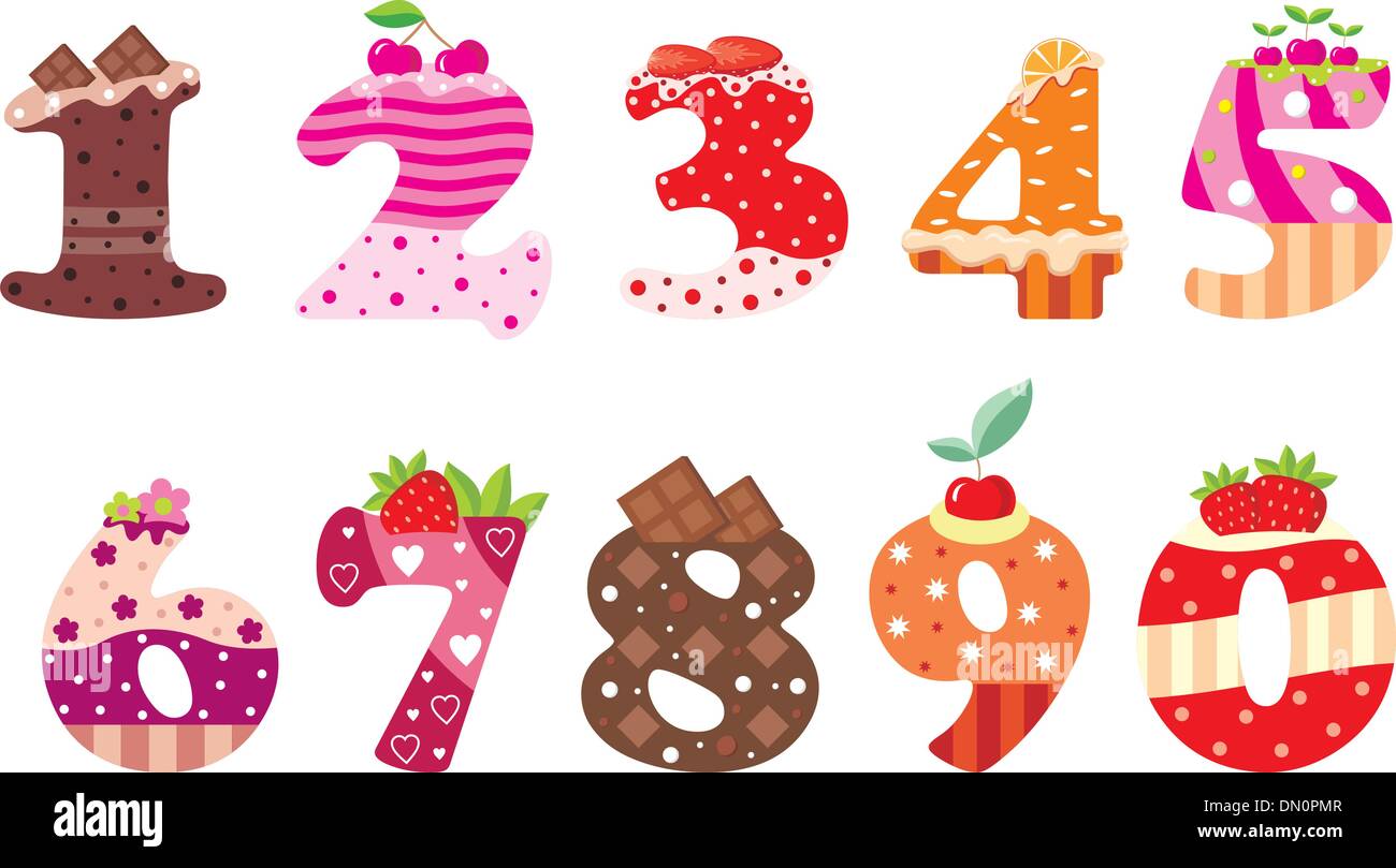 Birthday numbers vectors hi-res stock photography and images - Alamy