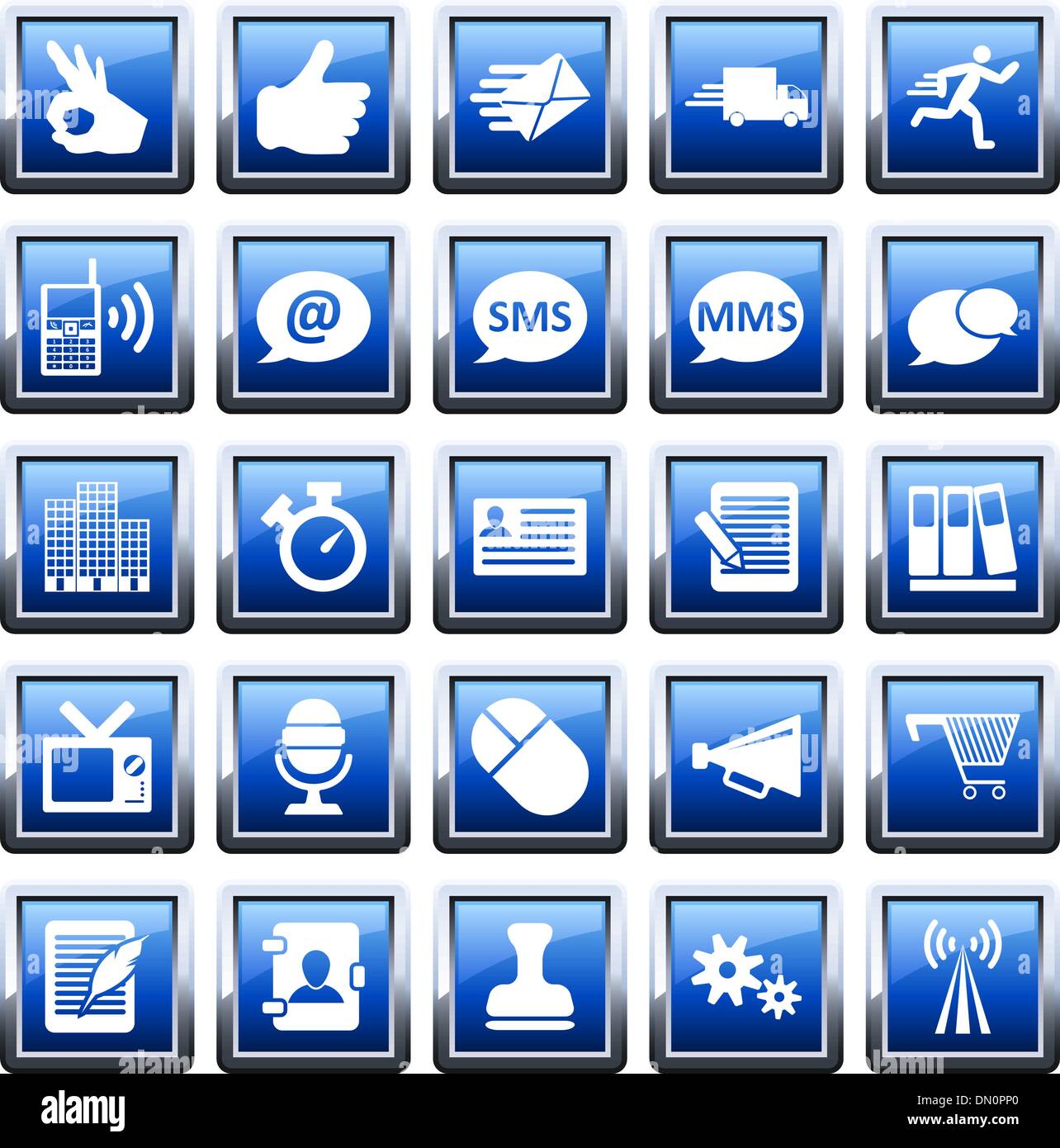 Office icon set Stock Vector Image & Art - Alamy