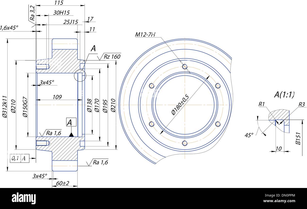 Mechanical engineering detail Stock Vector Images - Alamy
