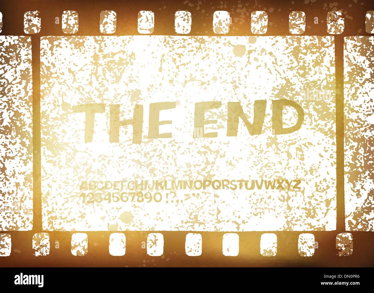 Old filmstrip. Movie ending frame. Vector illustration, EPS10 Stock ...