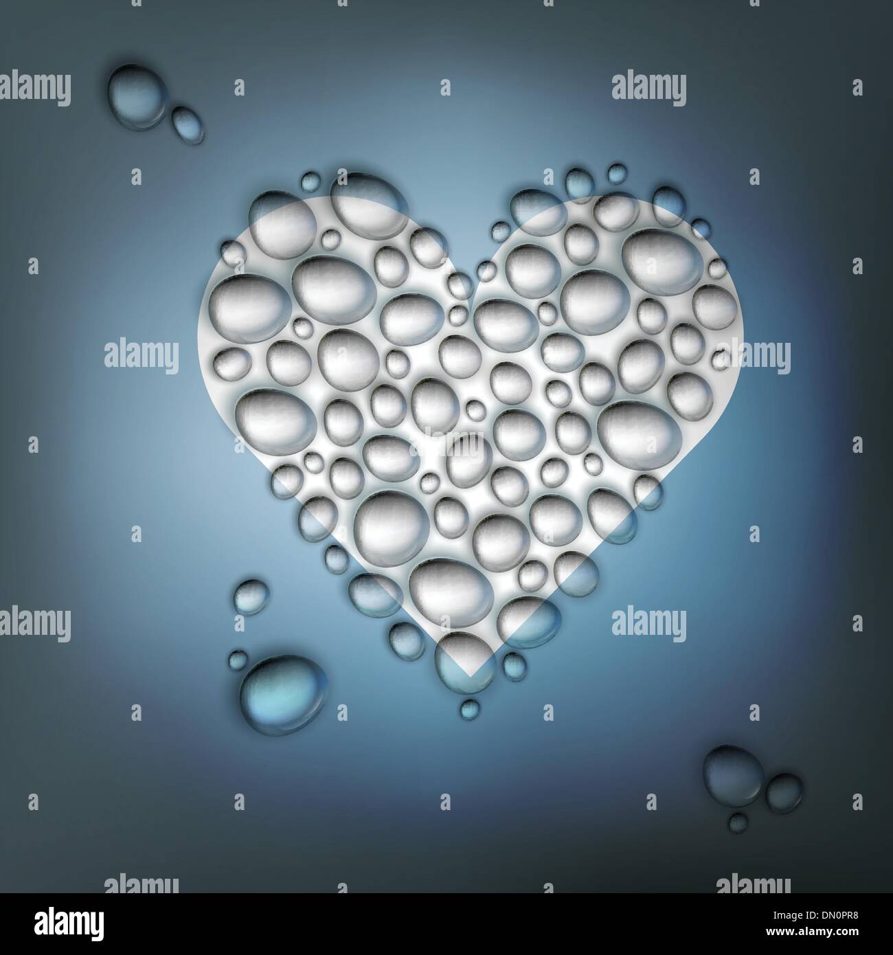 Water Drop On Heart