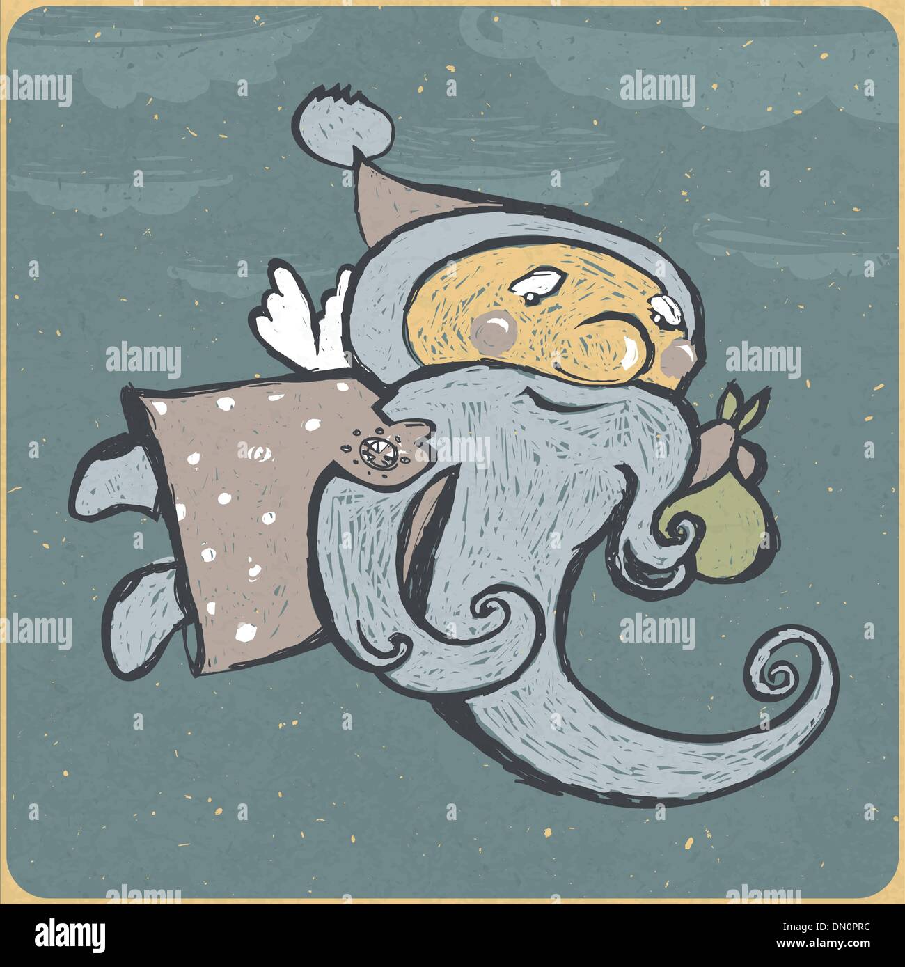 Image santa hat gifts Stock Vector Images - Alamy