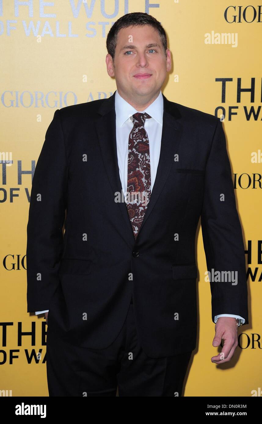 New York, USA. 17th Dec, 2013. Jonah Hill at arrivals for THE WOLF OF ...