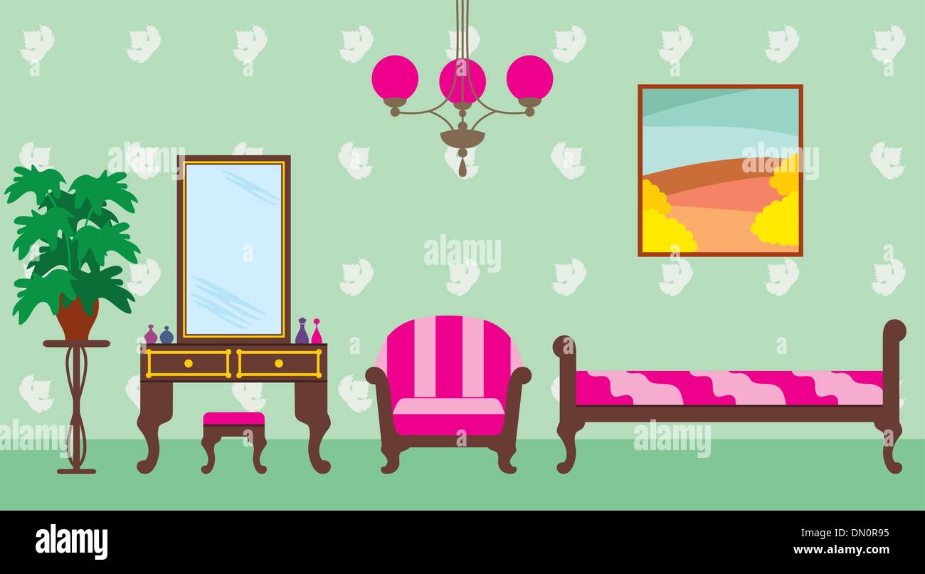 Mirror wall living room Stock Vector Images - Alamy