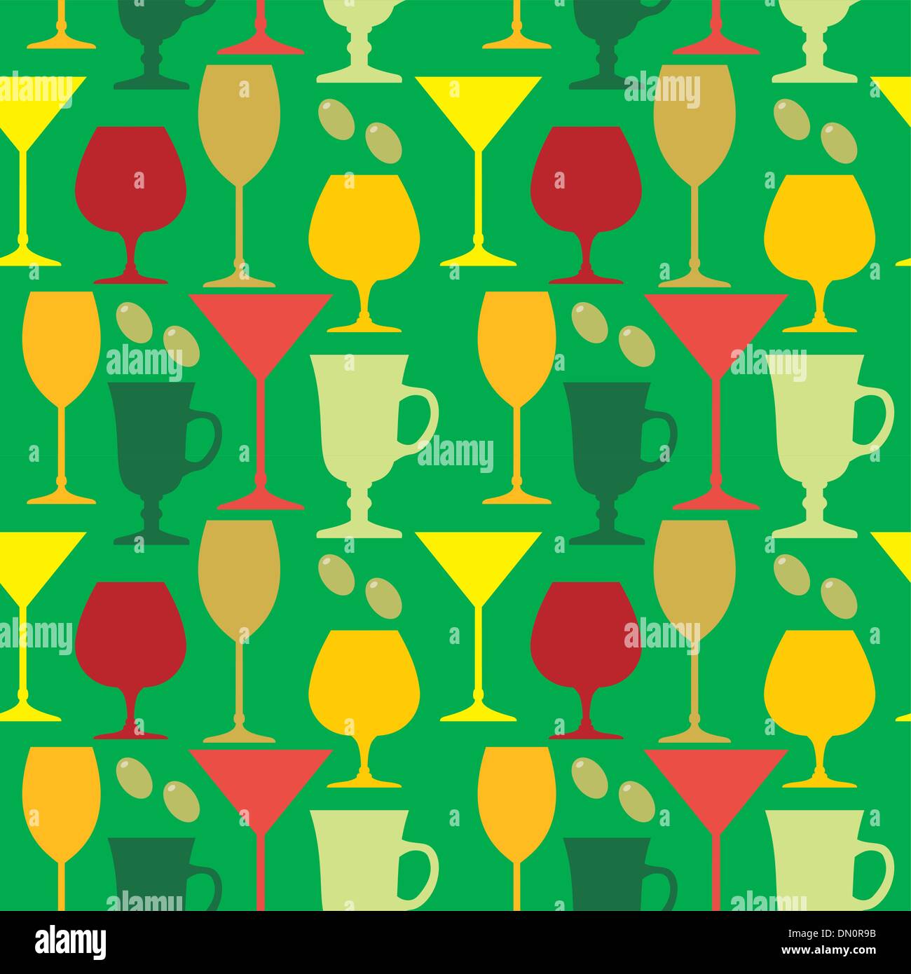 Seamless pattern glasses champagne Stock Vector Images - Alamy