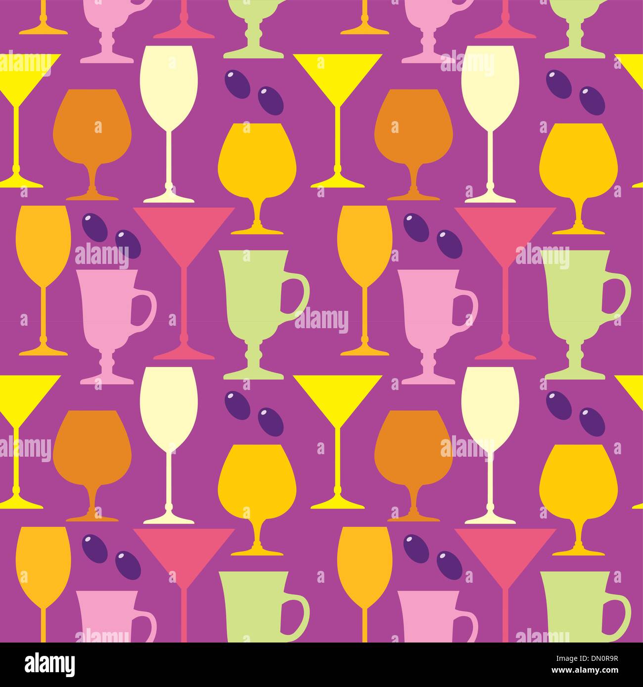 Seamless wine glasses pattern Stock Vector Image & Art - Alamy