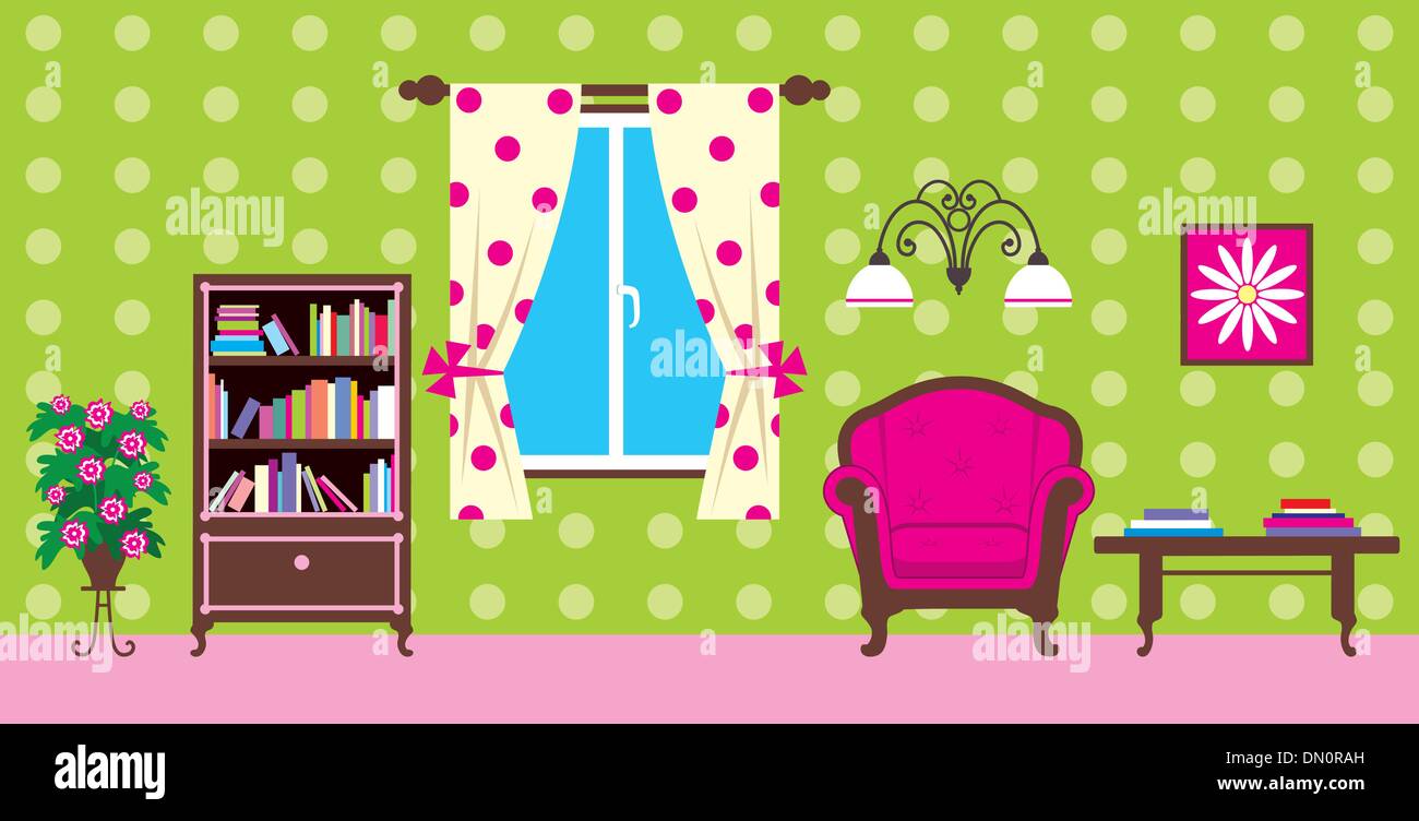 Drawing room living Stock Vector Images - Alamy