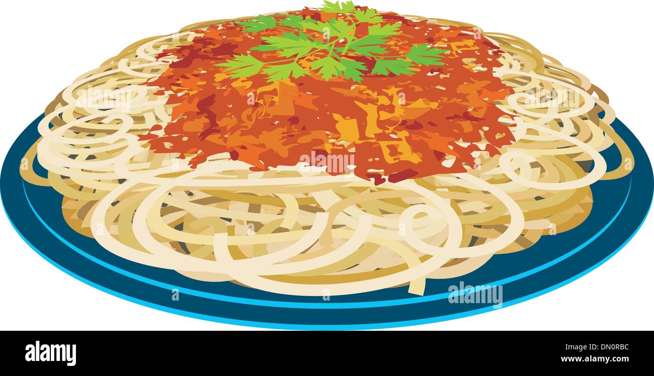Pasta spaghetti spaghetti in Stock Vector Images - Alamy