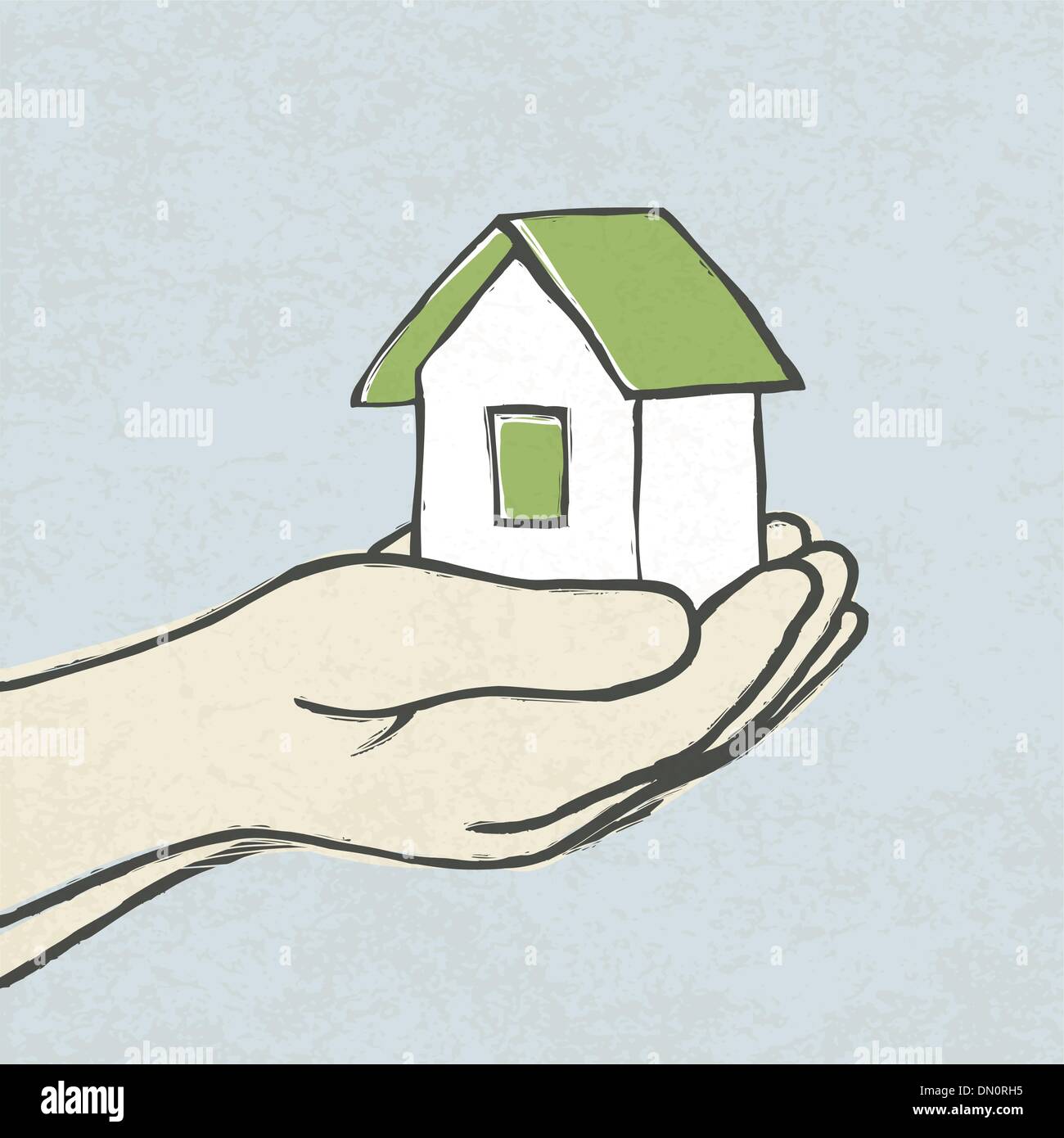Greeen house in hands. Concept illustration, vector, EPS10 Stock Vector ...