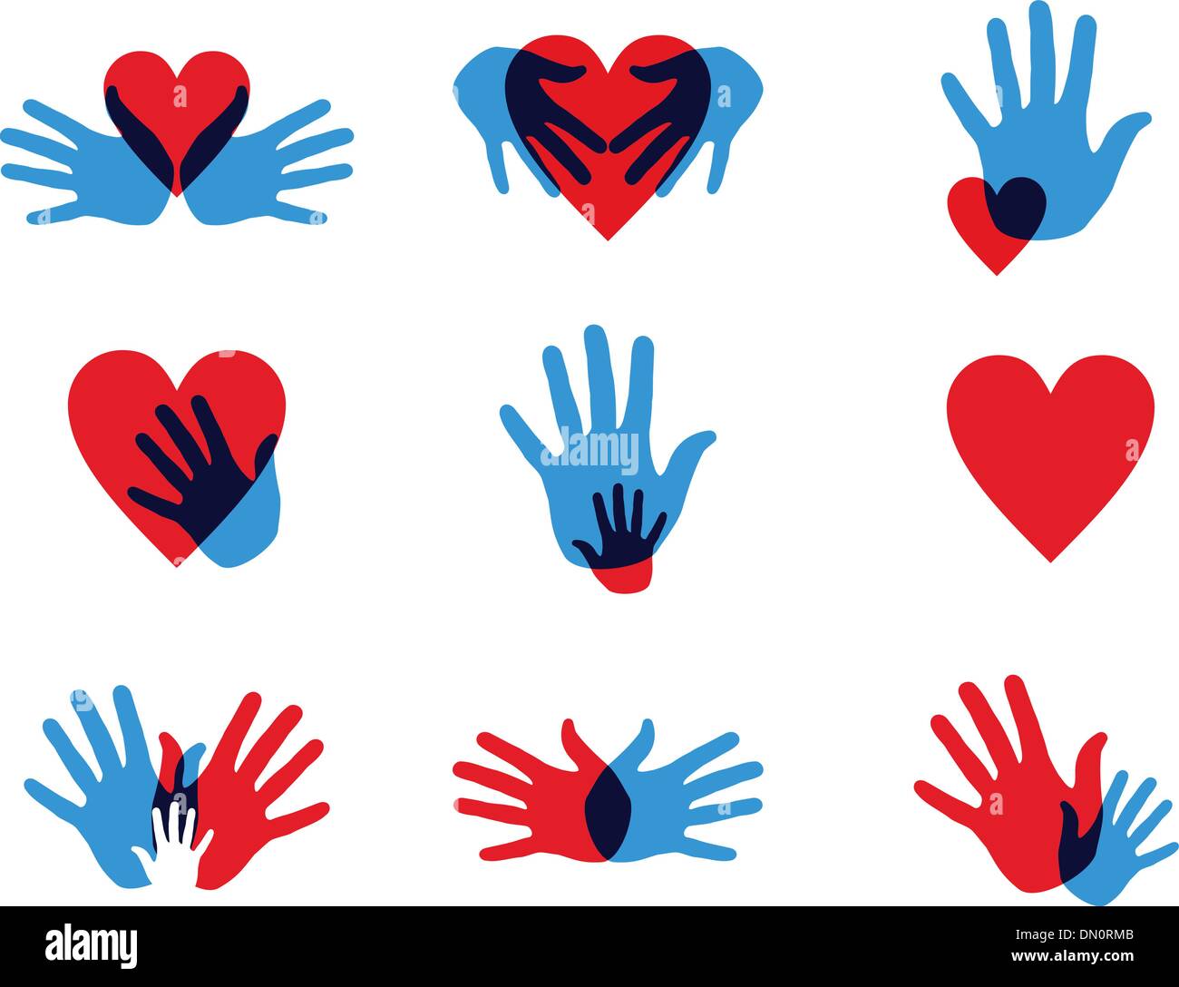 Multicolor diversity hands icons Stock Vector Image & Art - Alamy