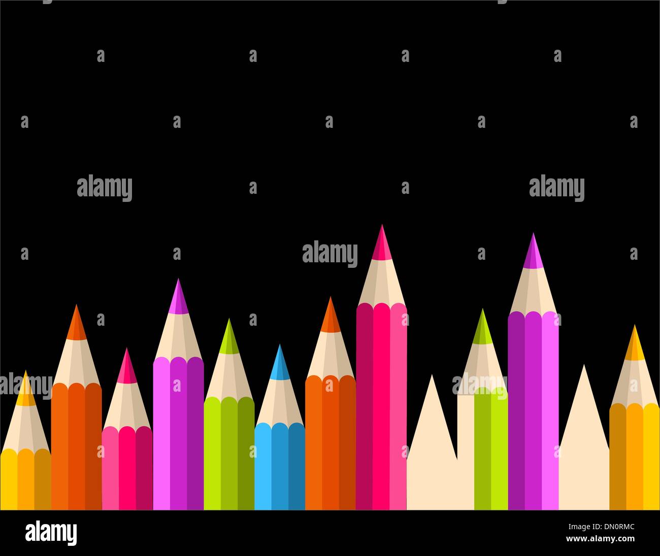 Back to school rainbow pencil banner pattern Stock Vector Image & Art ...