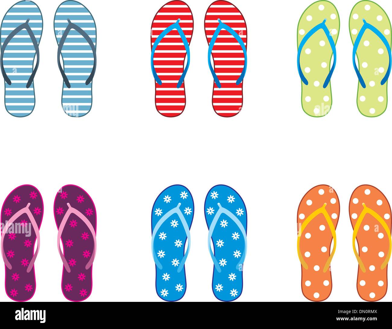 Summer beach slippers in Stock Vector Images - Alamy