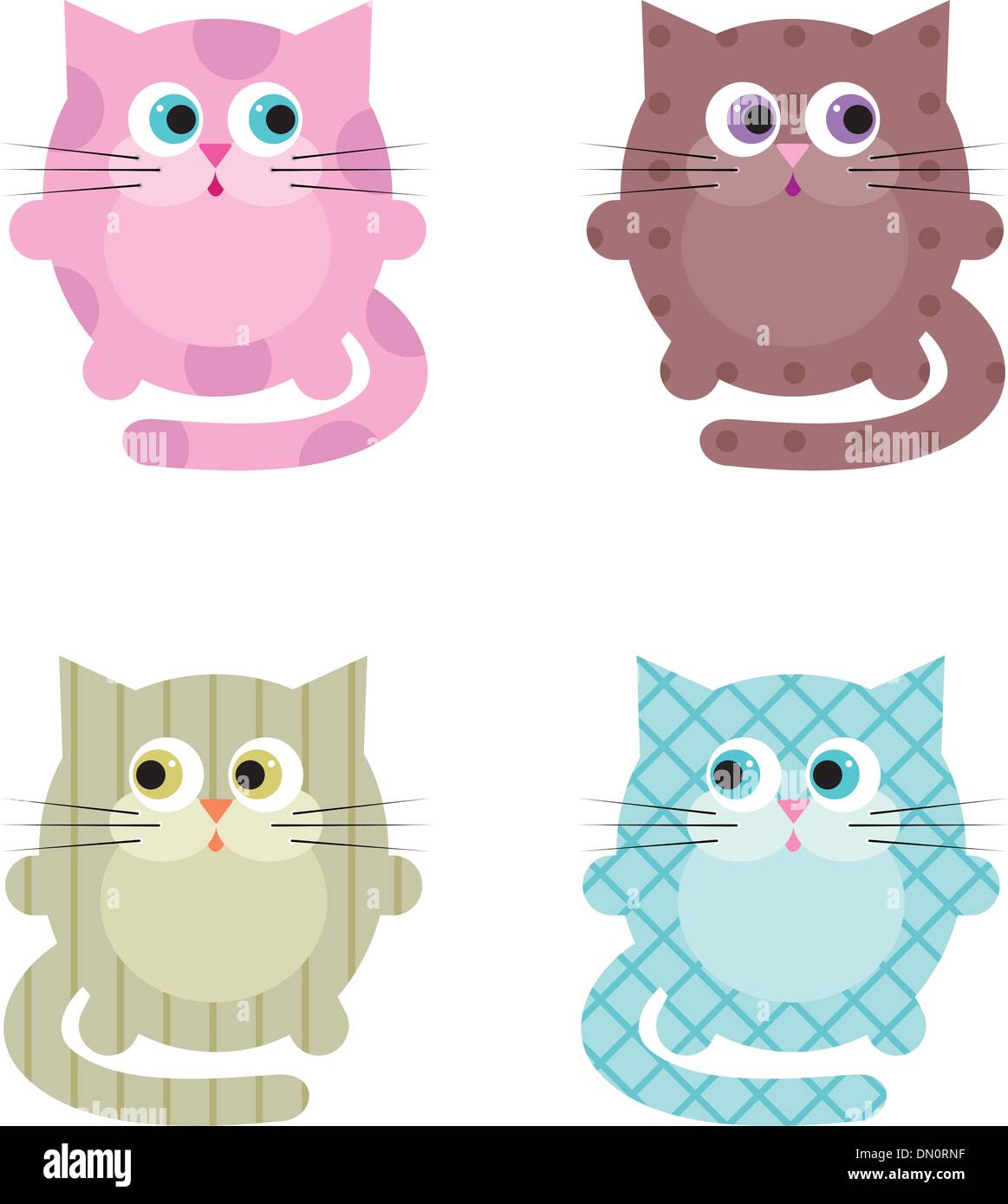 Smiling cats Stock Vector Images - Alamy
