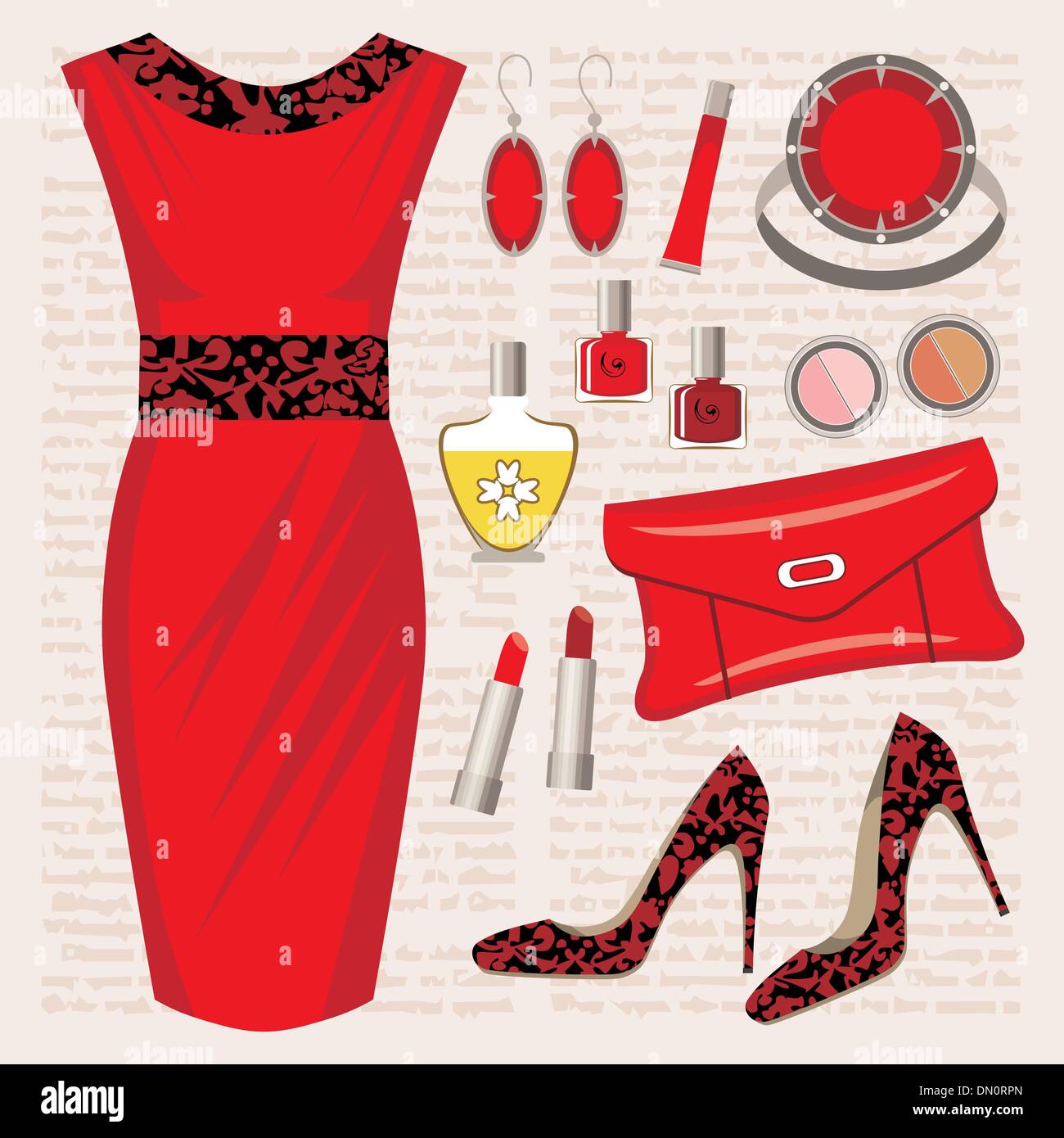 Fashionable cosmetics Stock Vector Images - Alamy