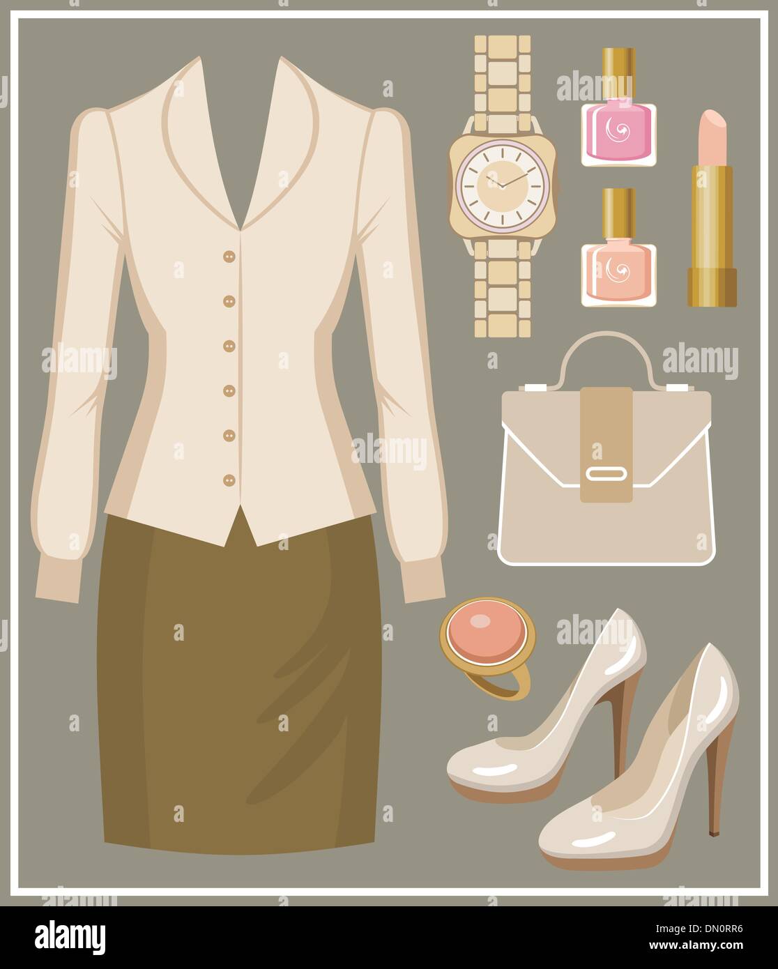 Shoes skirt Stock Vector Images - Alamy