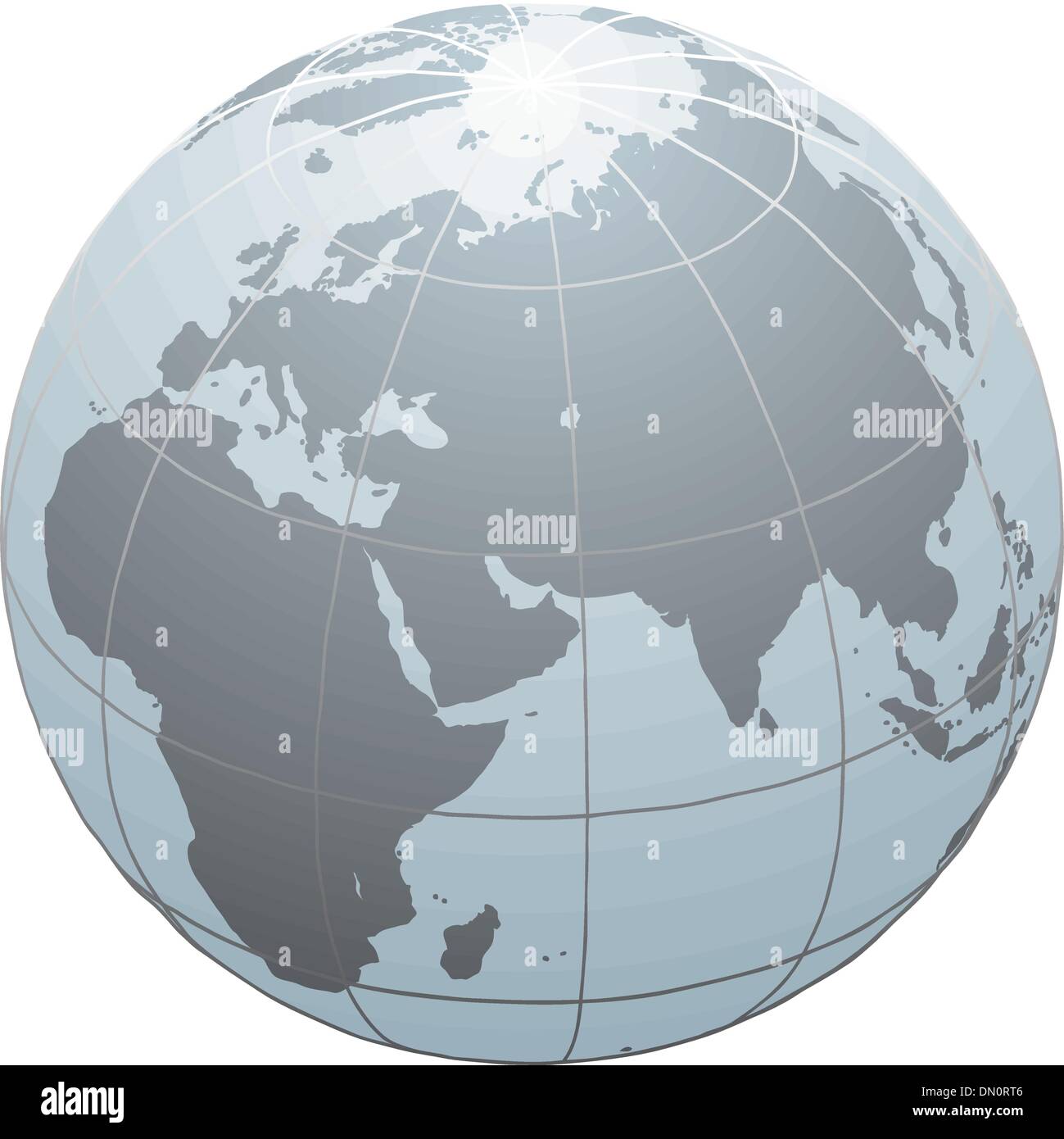 Globe map illustration round hi-res stock photography and images - Alamy