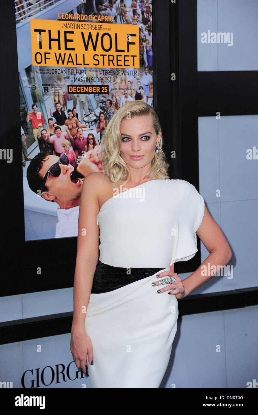 New York, USA. 17th Dec, 2013. Margot Robbie at arrivals for THE WOLF ...