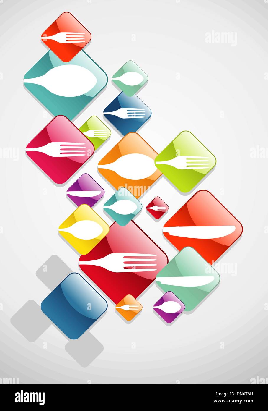 Arrow shaped food glossy icons background Stock Vector Image & Art - Alamy