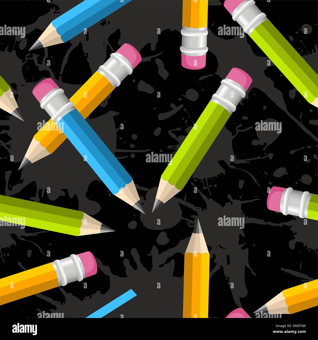 Back to school pencil grunge pattern Stock Vector Image & Art - Alamy