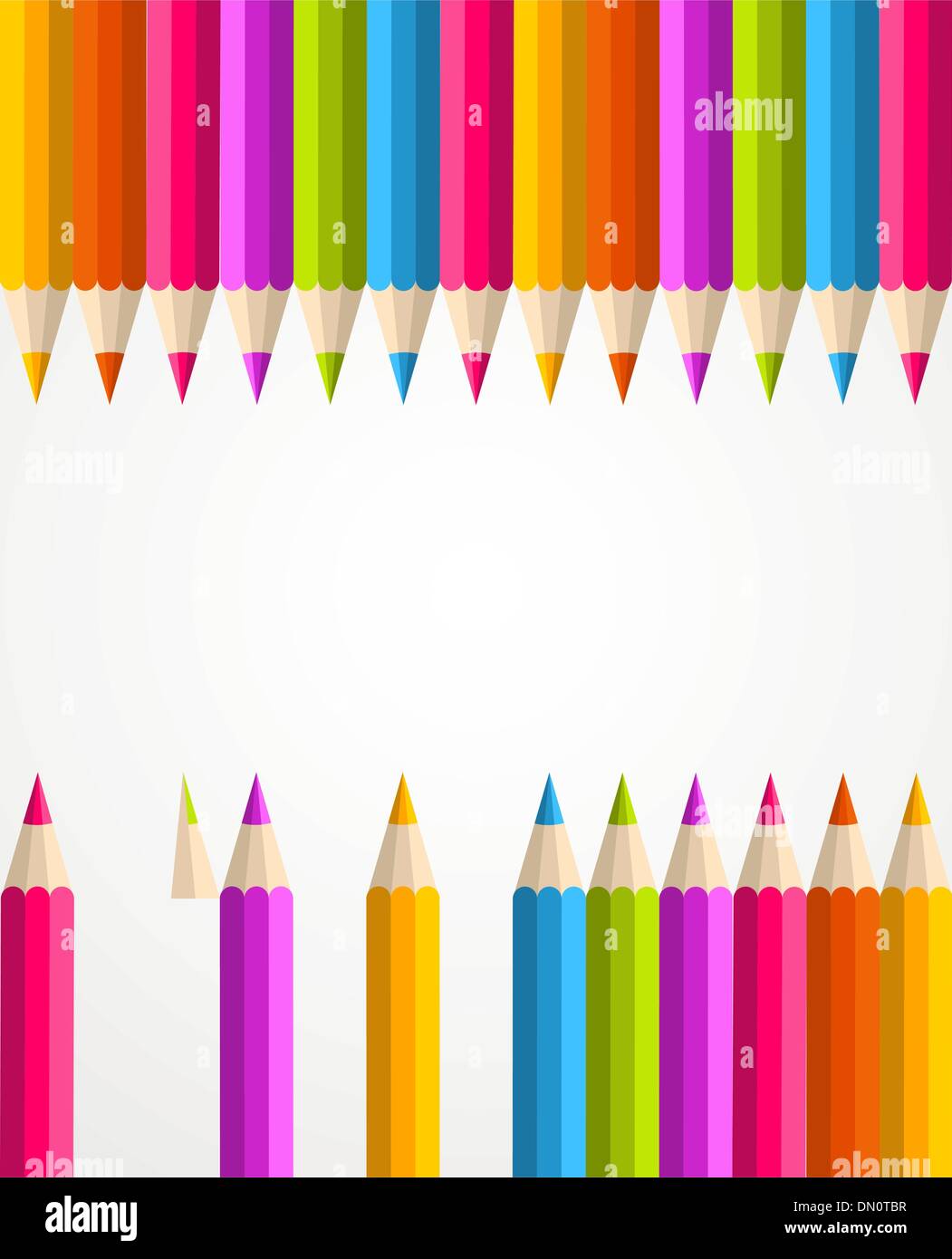 Rainbow colorful pencils banner pattern Stock Vector Image & Art - Alamy
