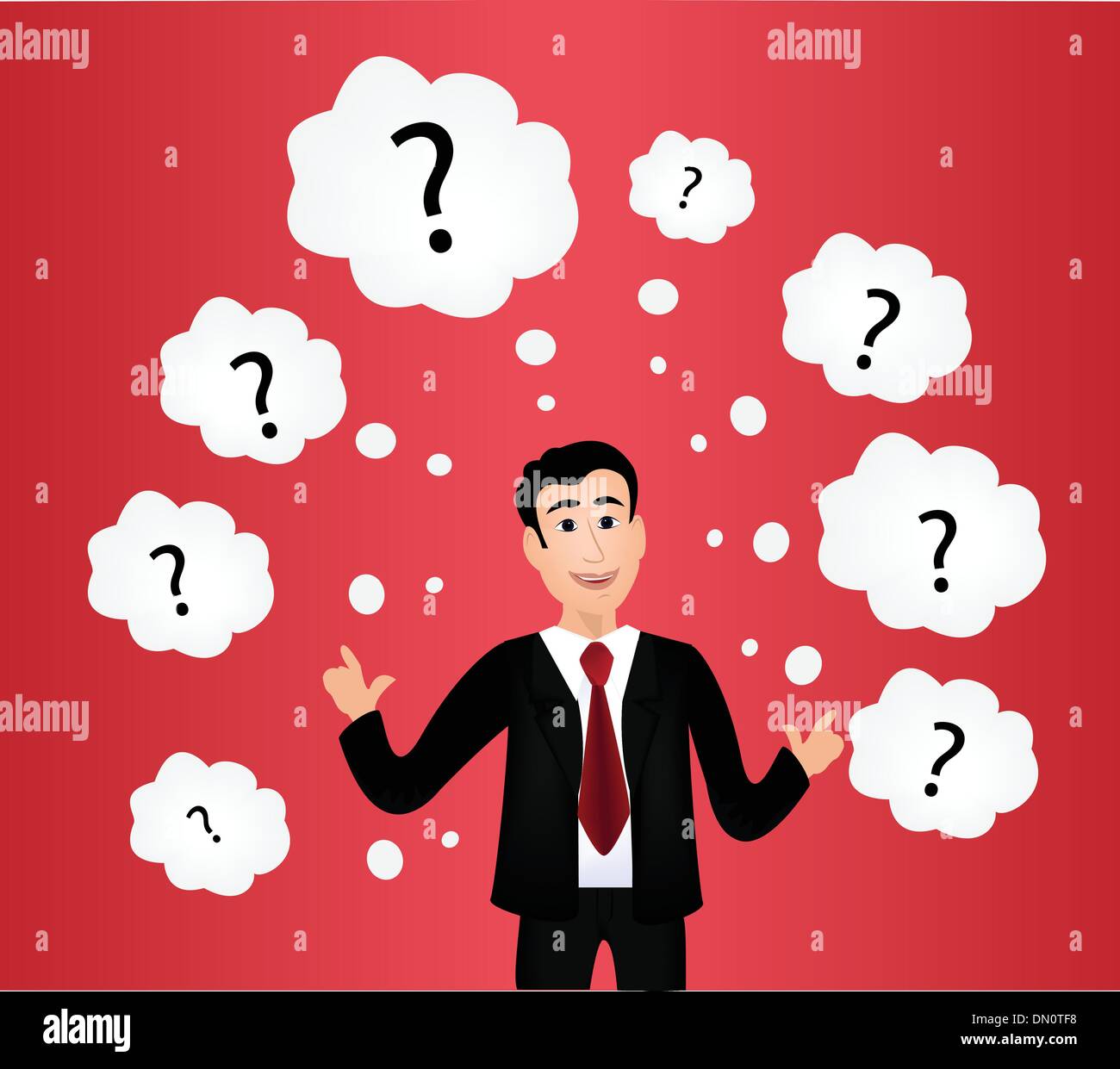 vector of businessman with question marks Stock Vector Image & Art - Alamy