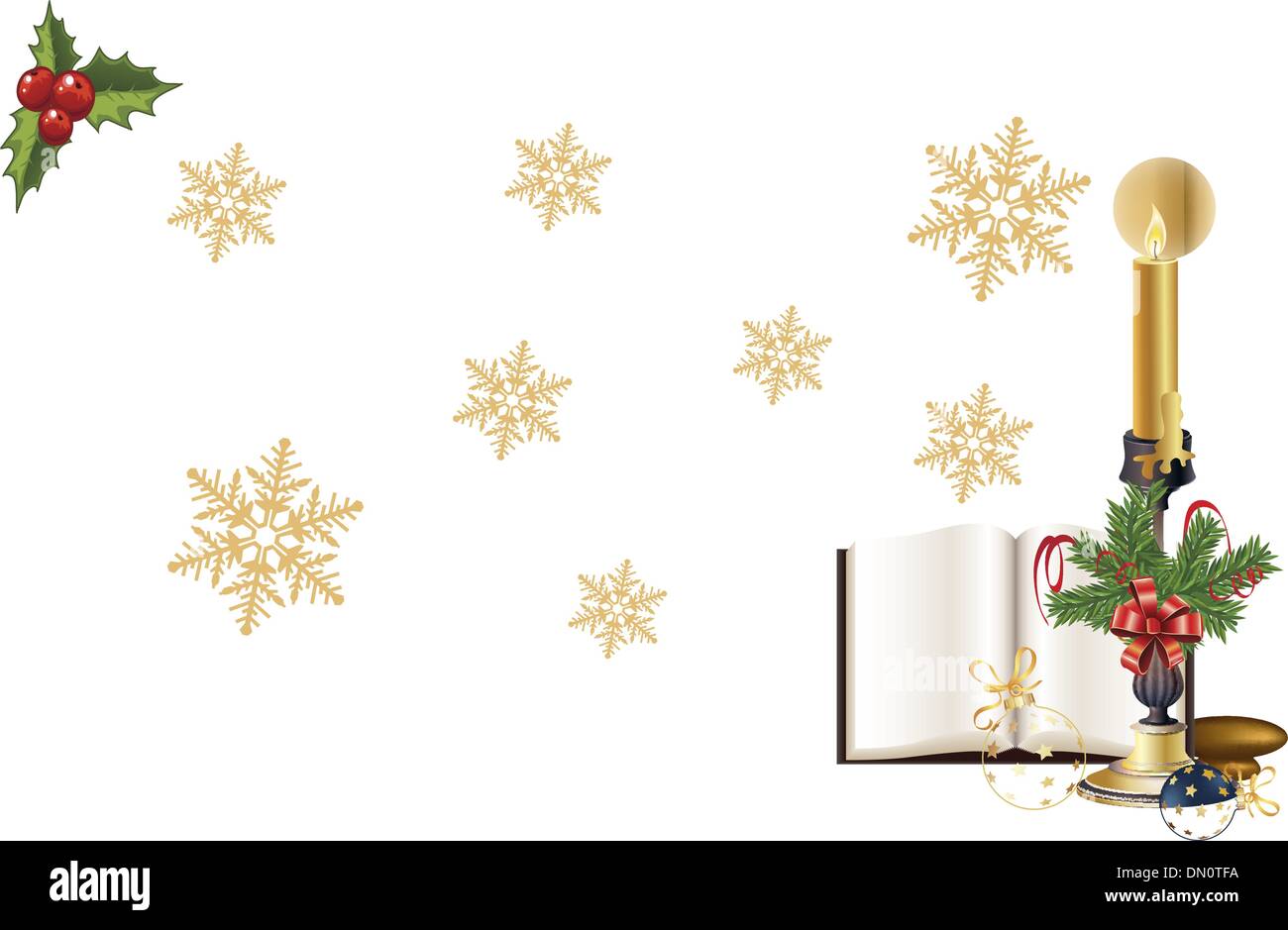 vector scroll with christmas design Stock Vector Image & Art - Alamy