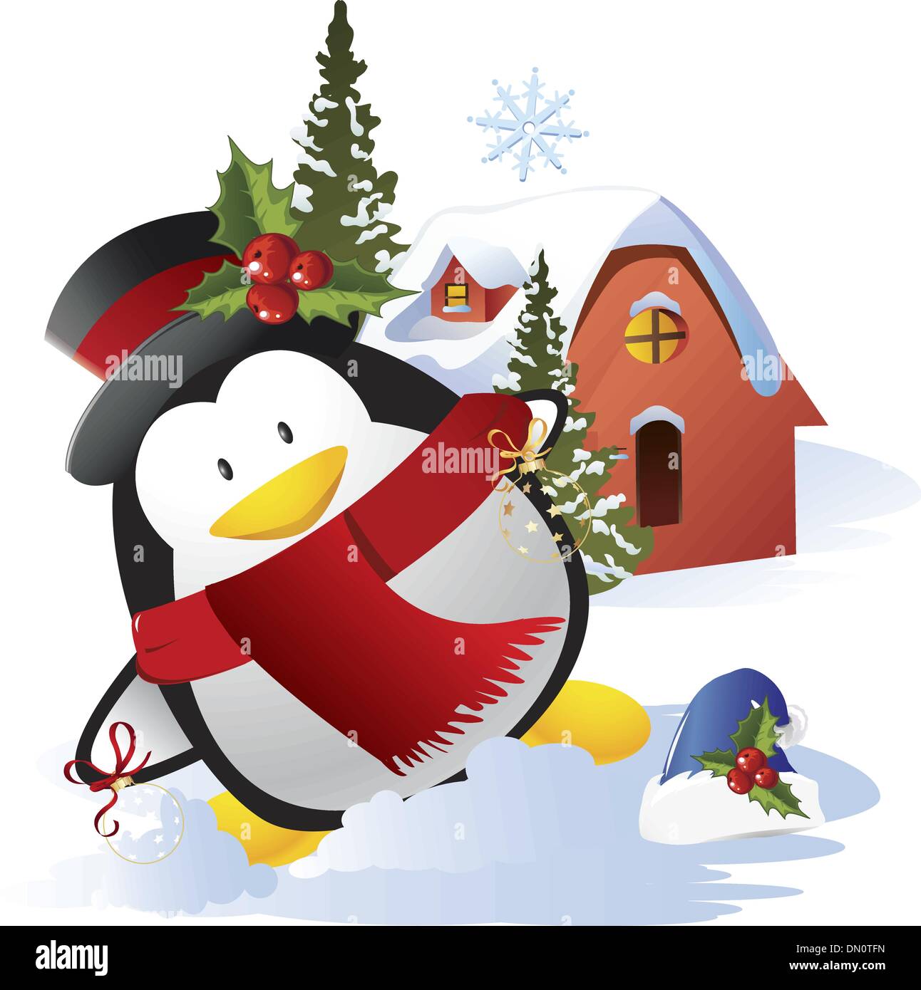 Holiday Penguin Clip Art