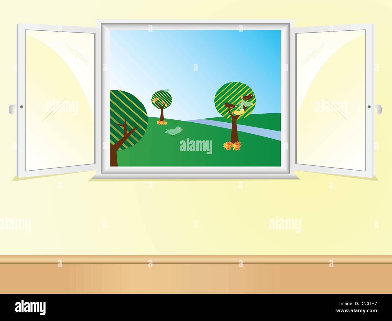 Beautiful view landscape field Stock Vector Images - Alamy