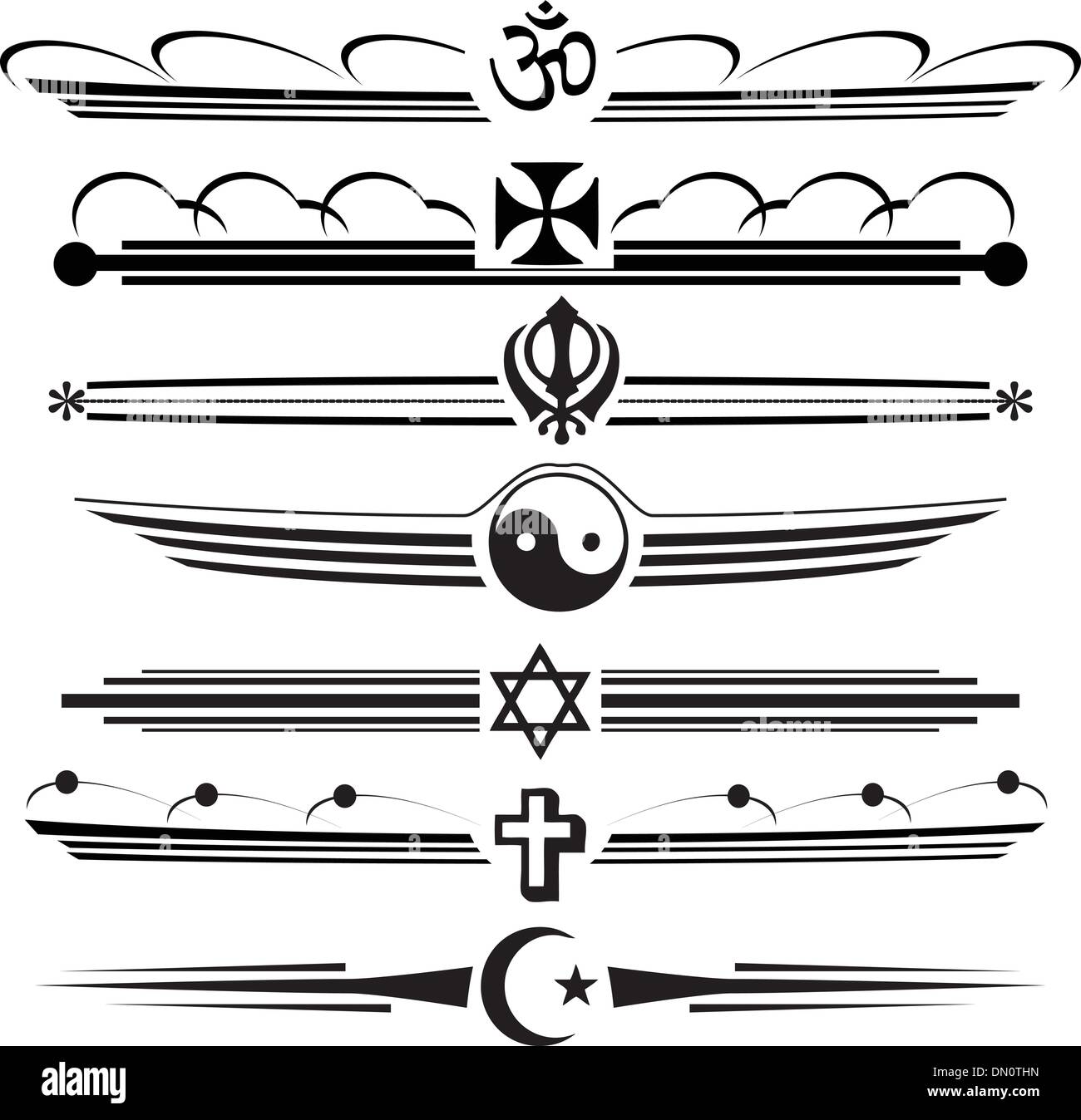 Religious symbols illustration hi-res stock photography and images - Alamy