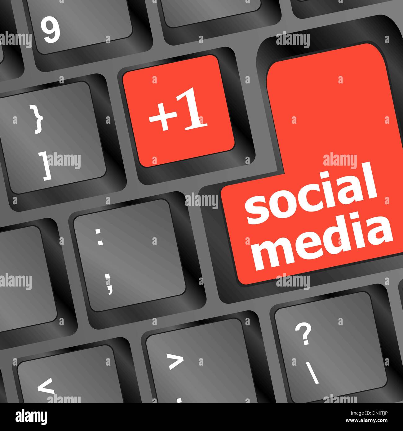 red social media buttons on keyboard Stock Vector Image & Art - Alamy