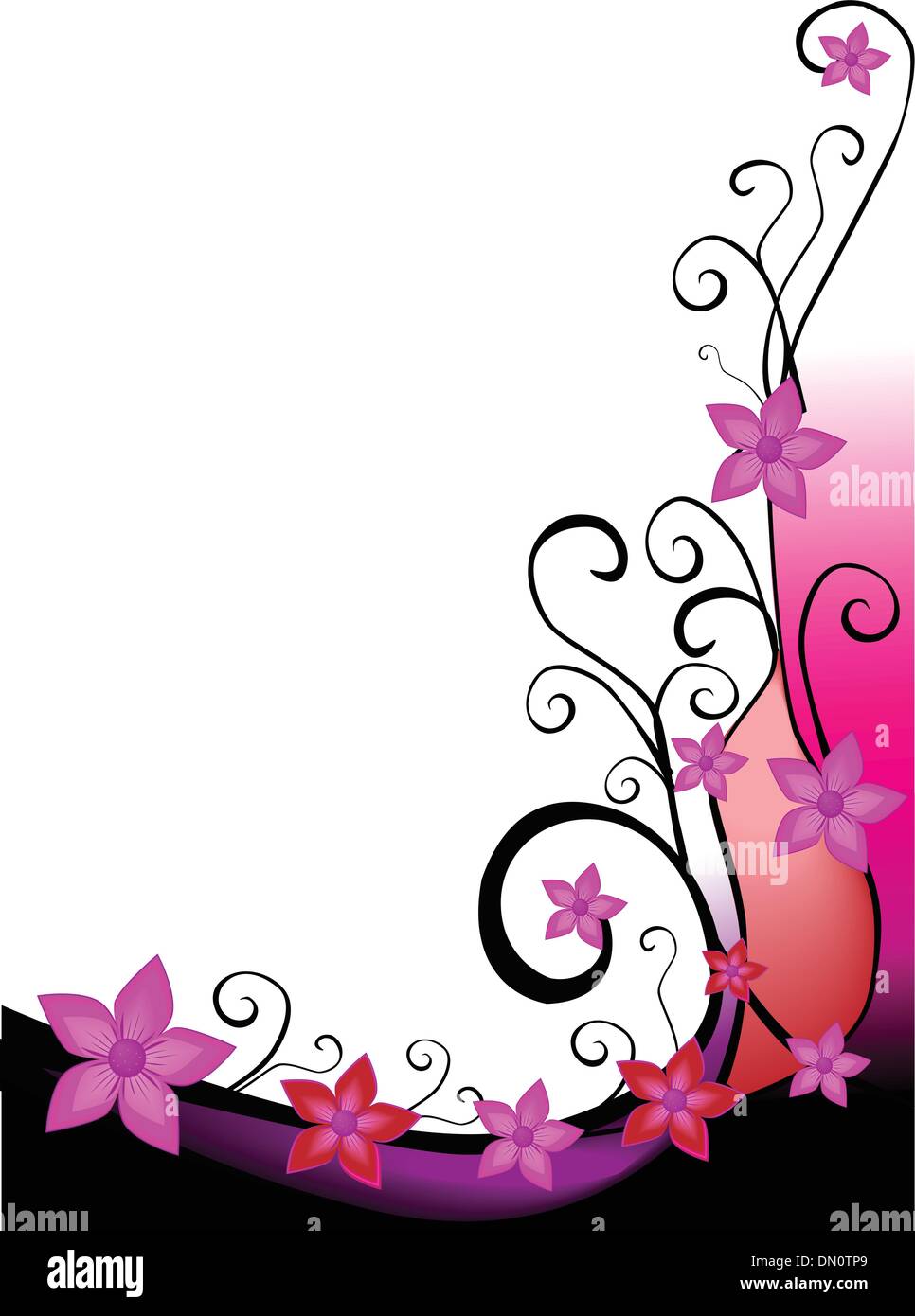 Floral patterned wallpaper Stock Vector Images - Alamy