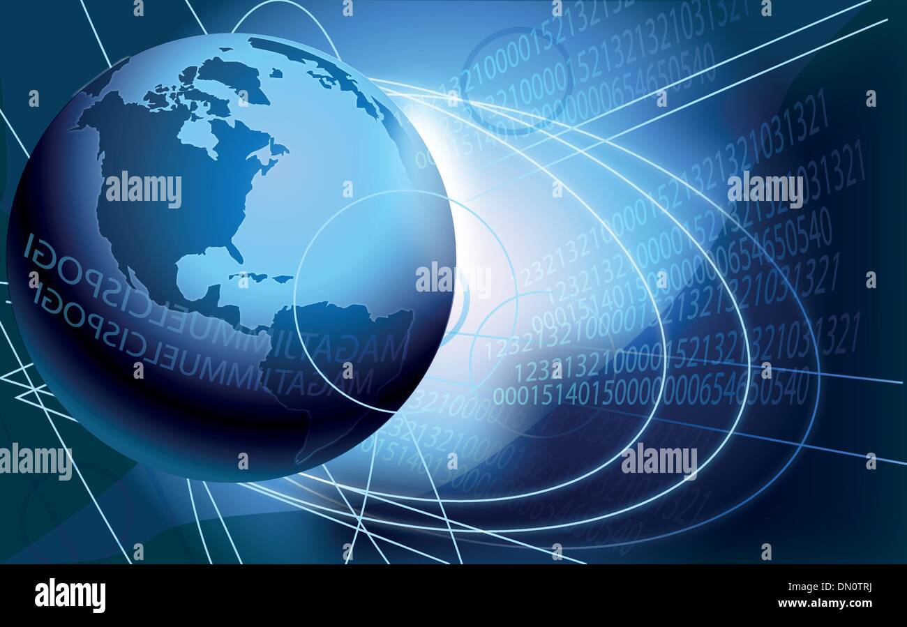 abstract blue earth with matrix Stock Vector Image & Art - Alamy