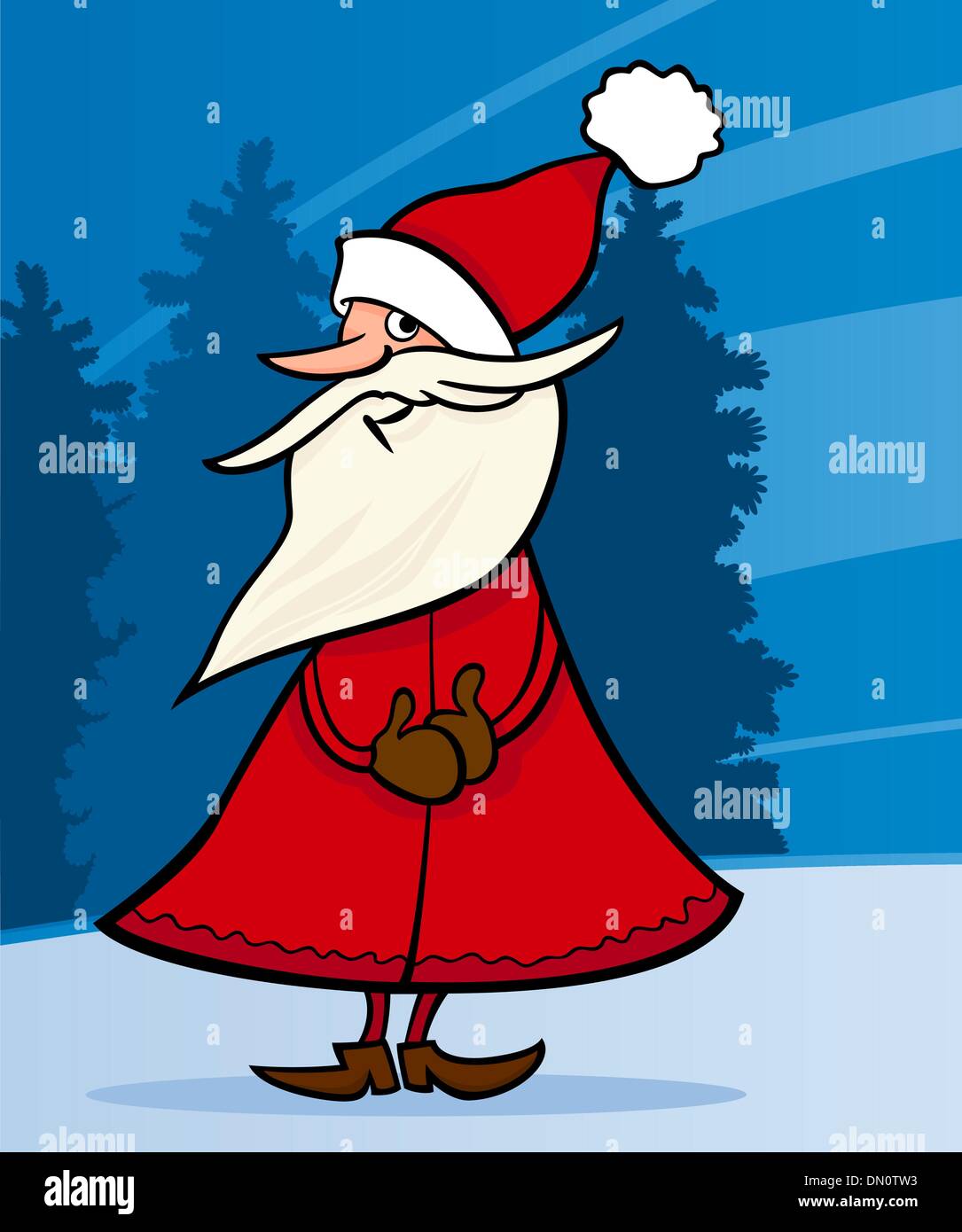 santa claus cartoon illustration Stock Vector Image & Art - Alamy