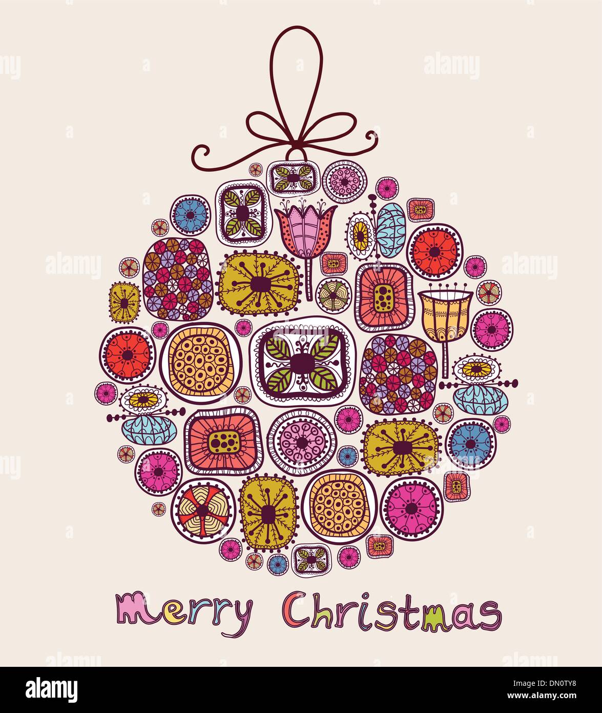 Colorful christmas ornament in Stock Vector Images - Alamy