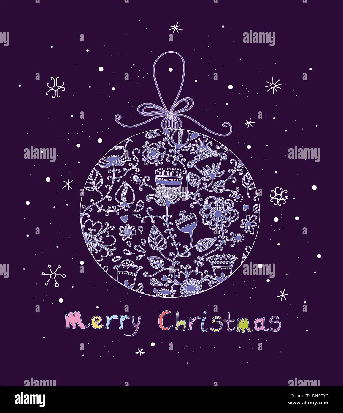 Christmas card in orange Stock Vector Images - Alamy