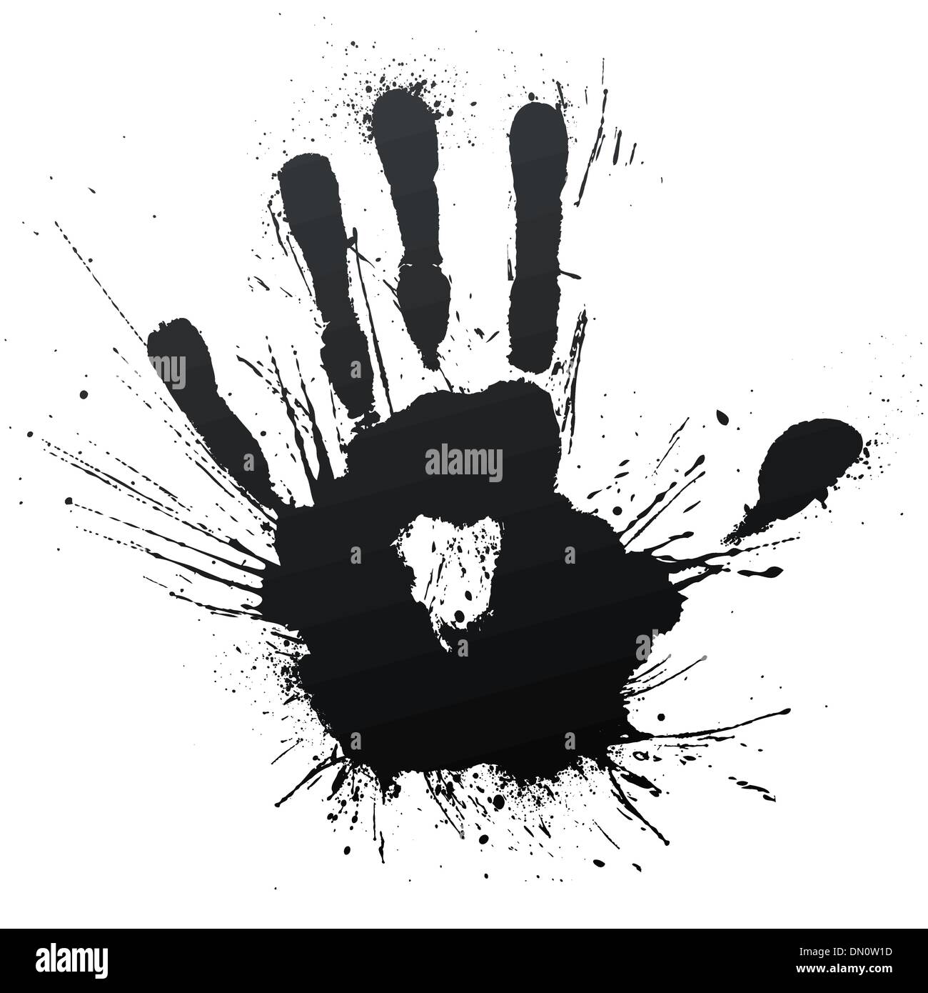 Black and white handprint Stock Vector Images - Alamy