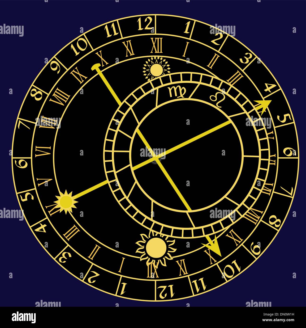 astronomical clock - vector Stock Vector Image & Art - Alamy