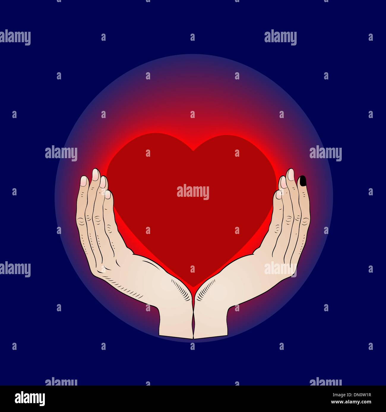 Shining heart Stock Vector Images - Alamy
