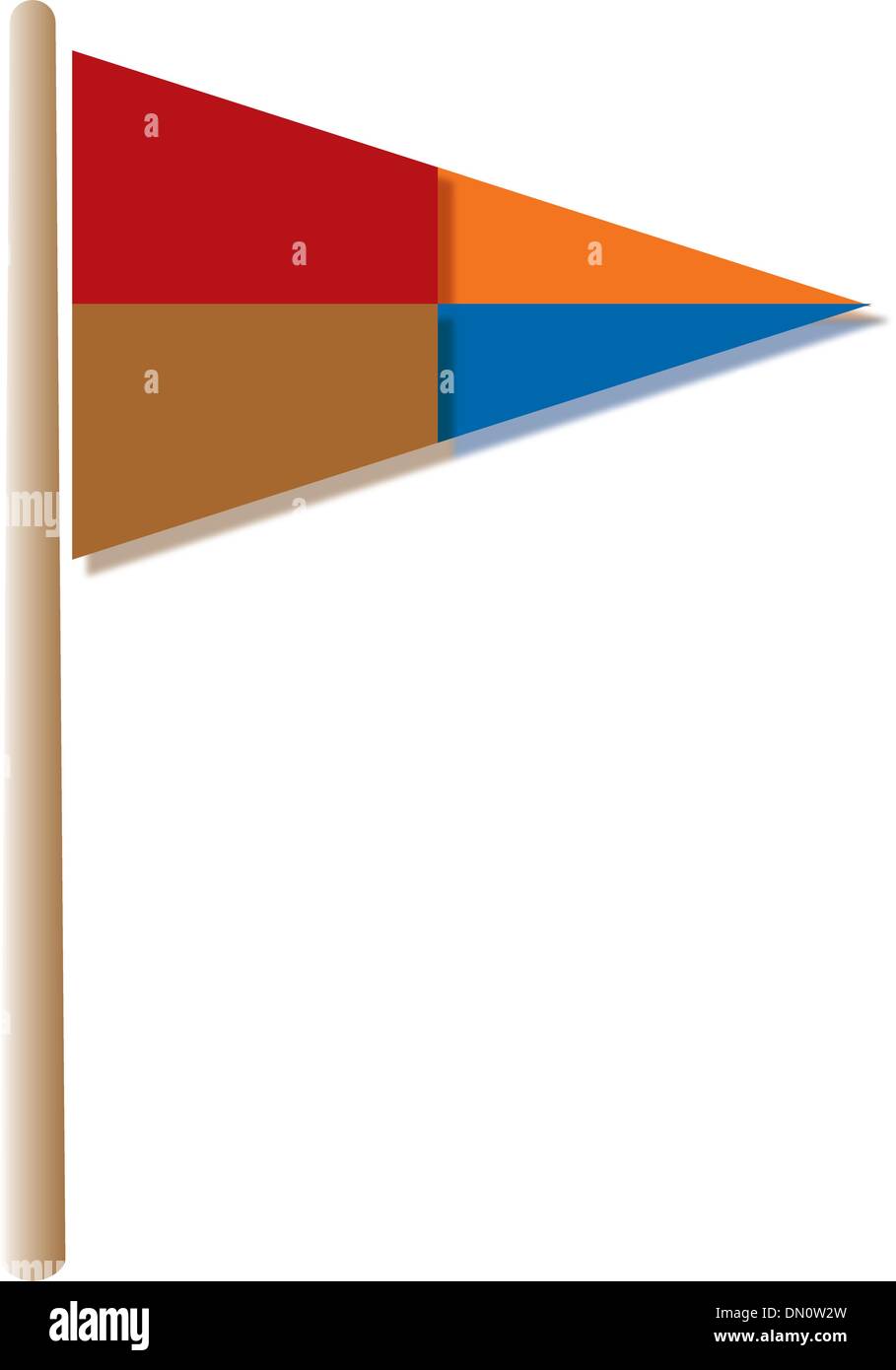 Green flag on flagpole Stock Vector Images - Alamy