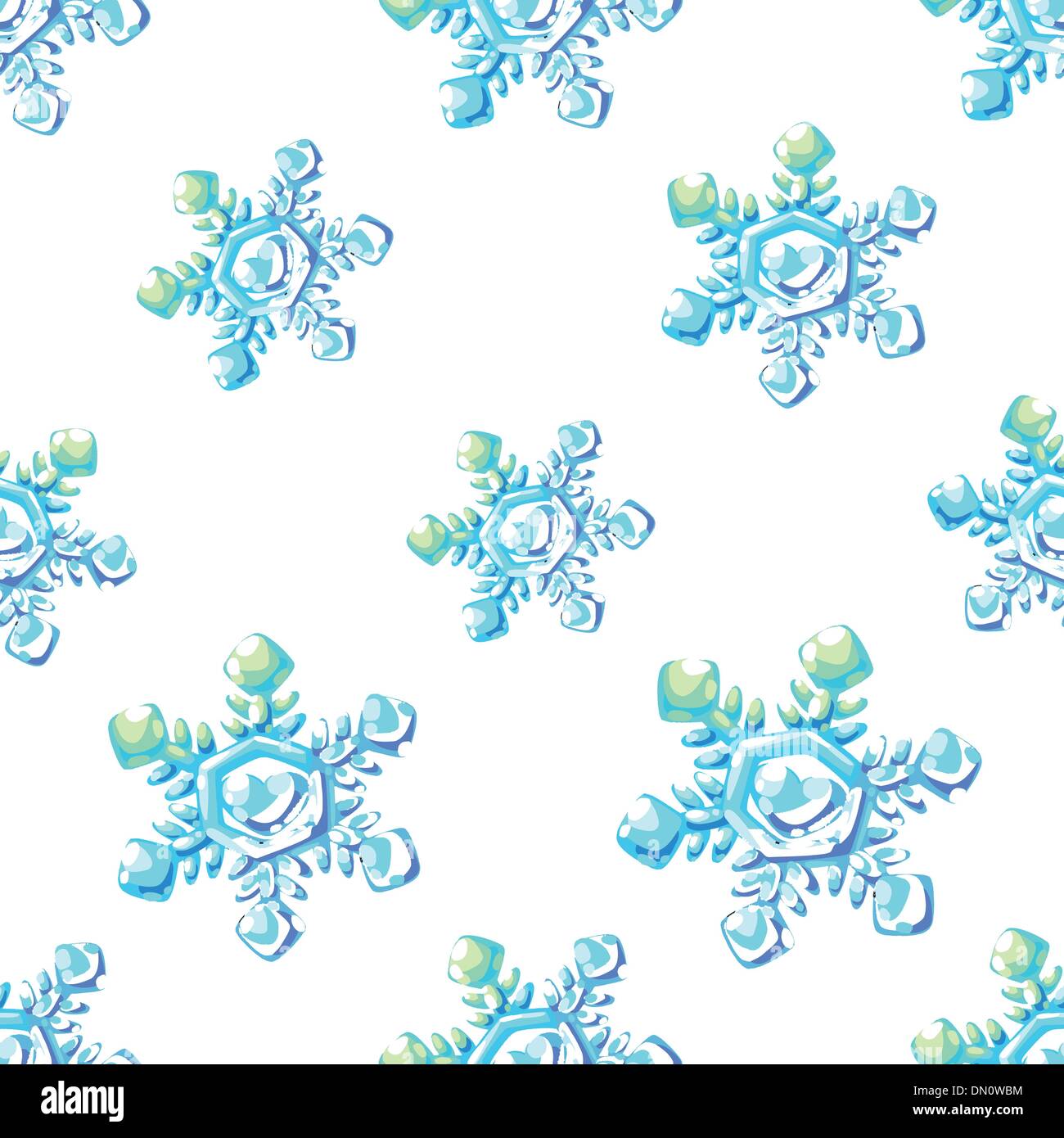Light blue glossy snowflake on white background Stock Vector Image ...