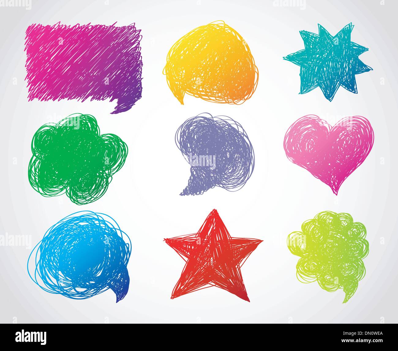 Freehand drawn texture bubble cartoon hi-res stock photography and ...