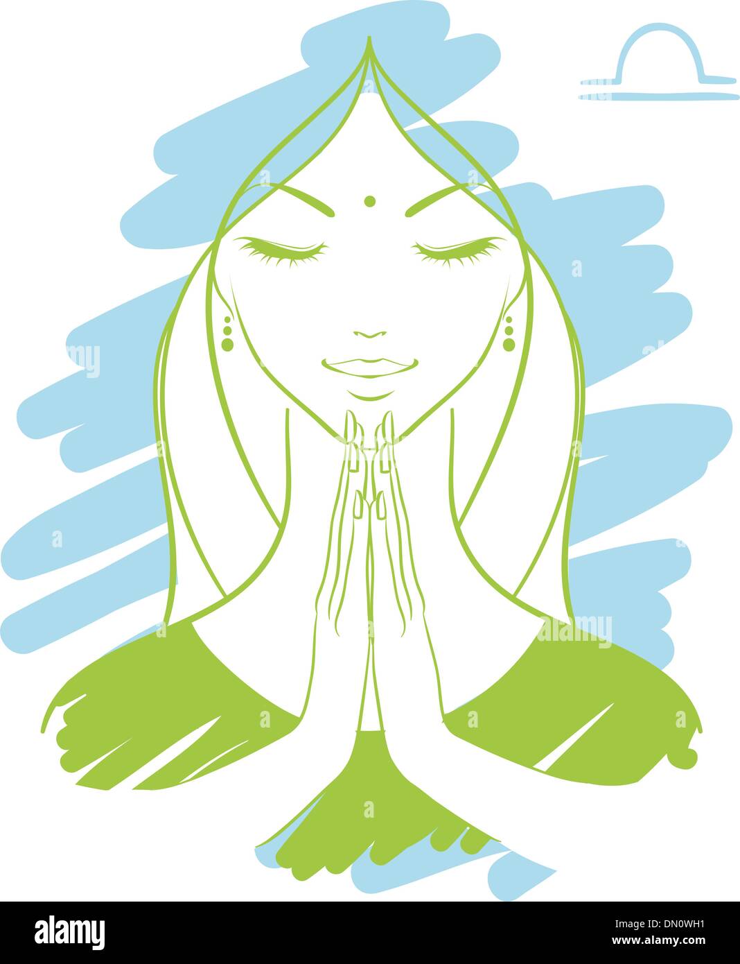 Beautiful girl in white dress - zodiac signs Stock Vector Image & Art ...