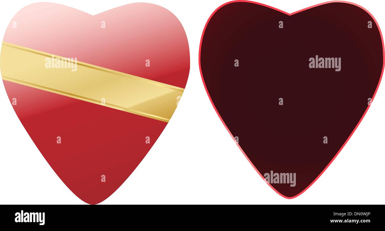 Heart shape box chocolate Stock Vector Images - Alamy