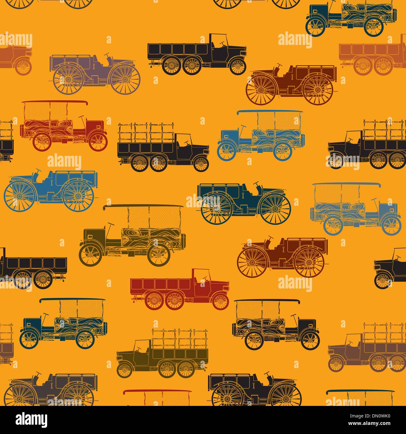 Old cars pattern seamless Stock Vector Image & Art - Alamy