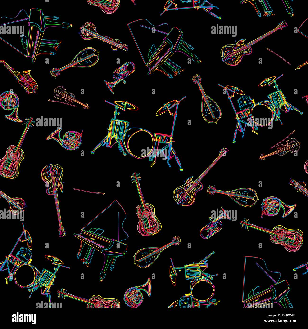 Music repeating pattern hi-res stock photography and images - Alamy