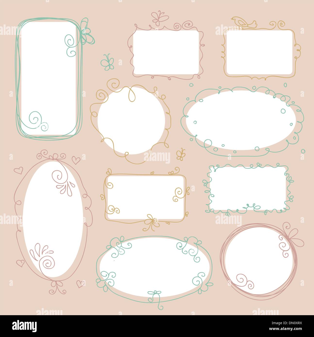 Cute flower frames Stock Vector Images - Alamy