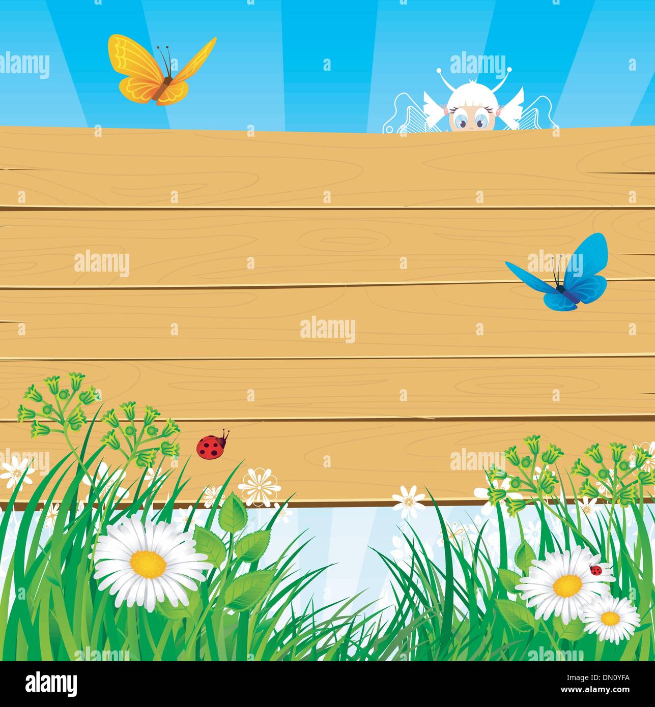 Natural wooden gate Stock Vector Images - Alamy