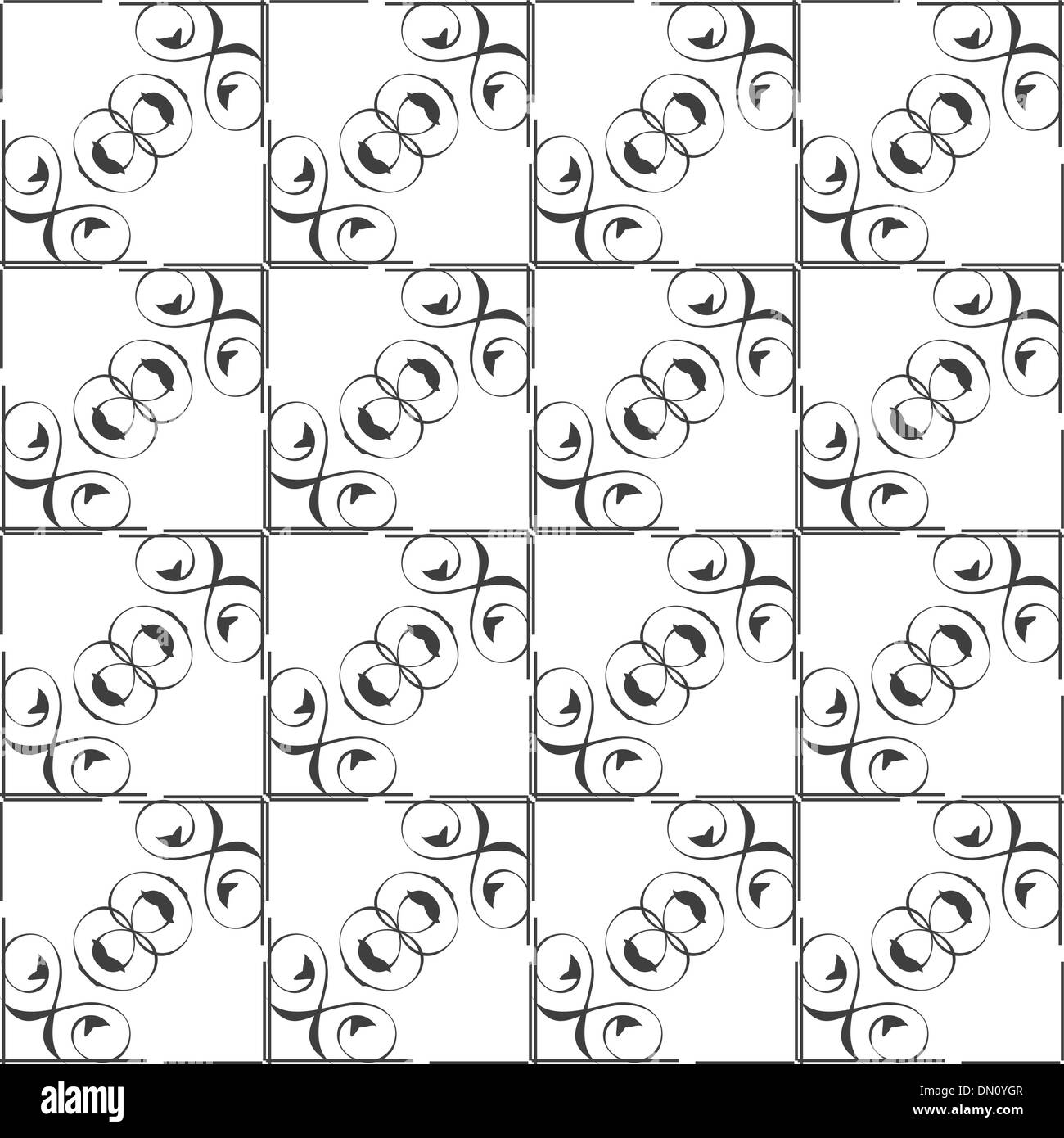 Geometric waves seamless pattern, monochrome vector background Stock ...