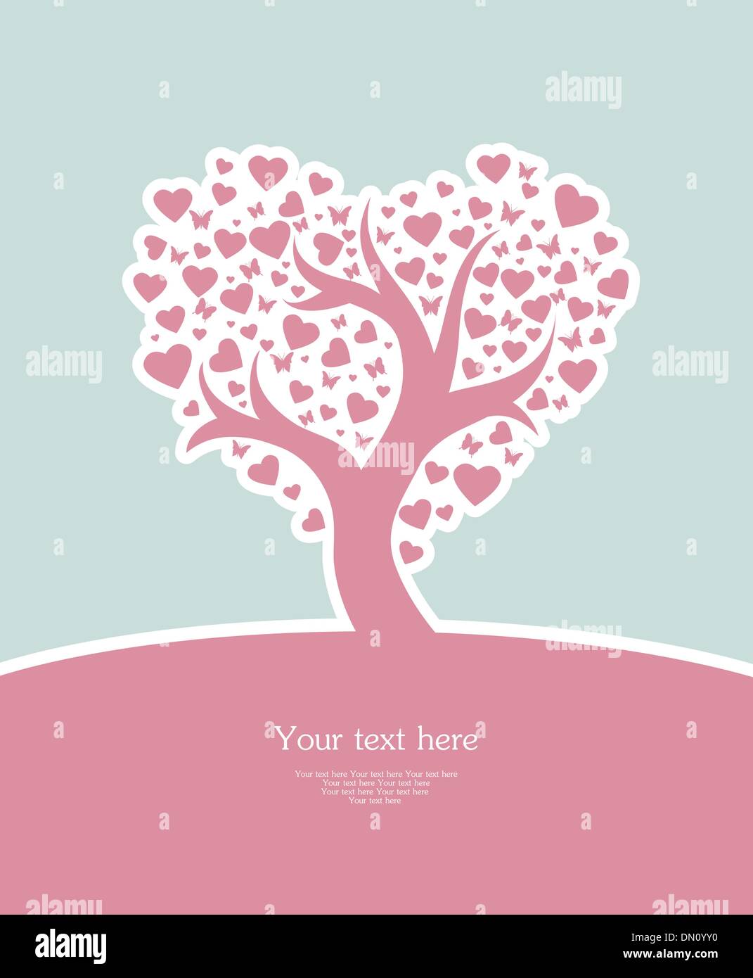 Stylized love tree Stock Vector Image & Art - Alamy