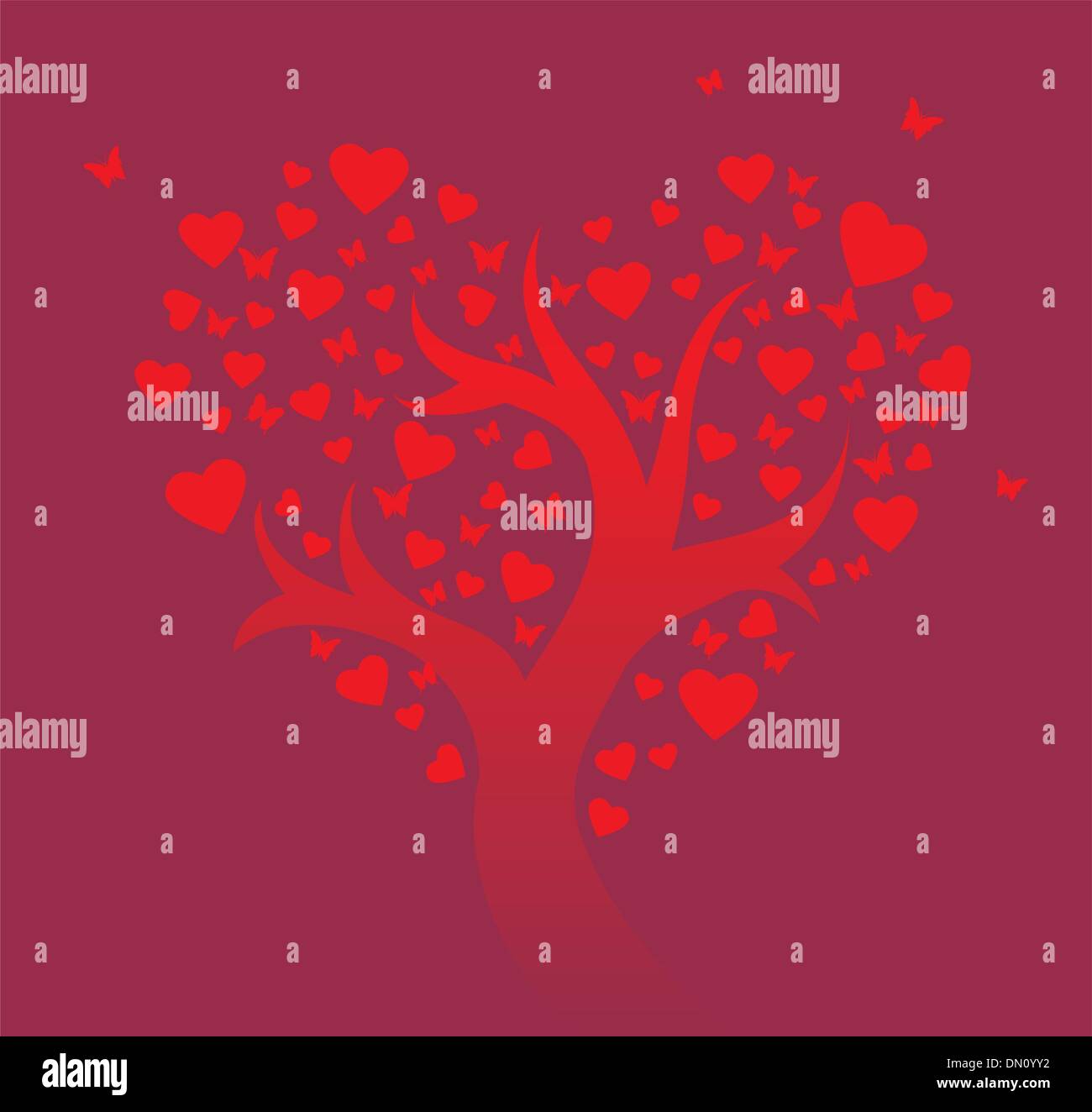 Stylized love tree Stock Vector Image & Art - Alamy